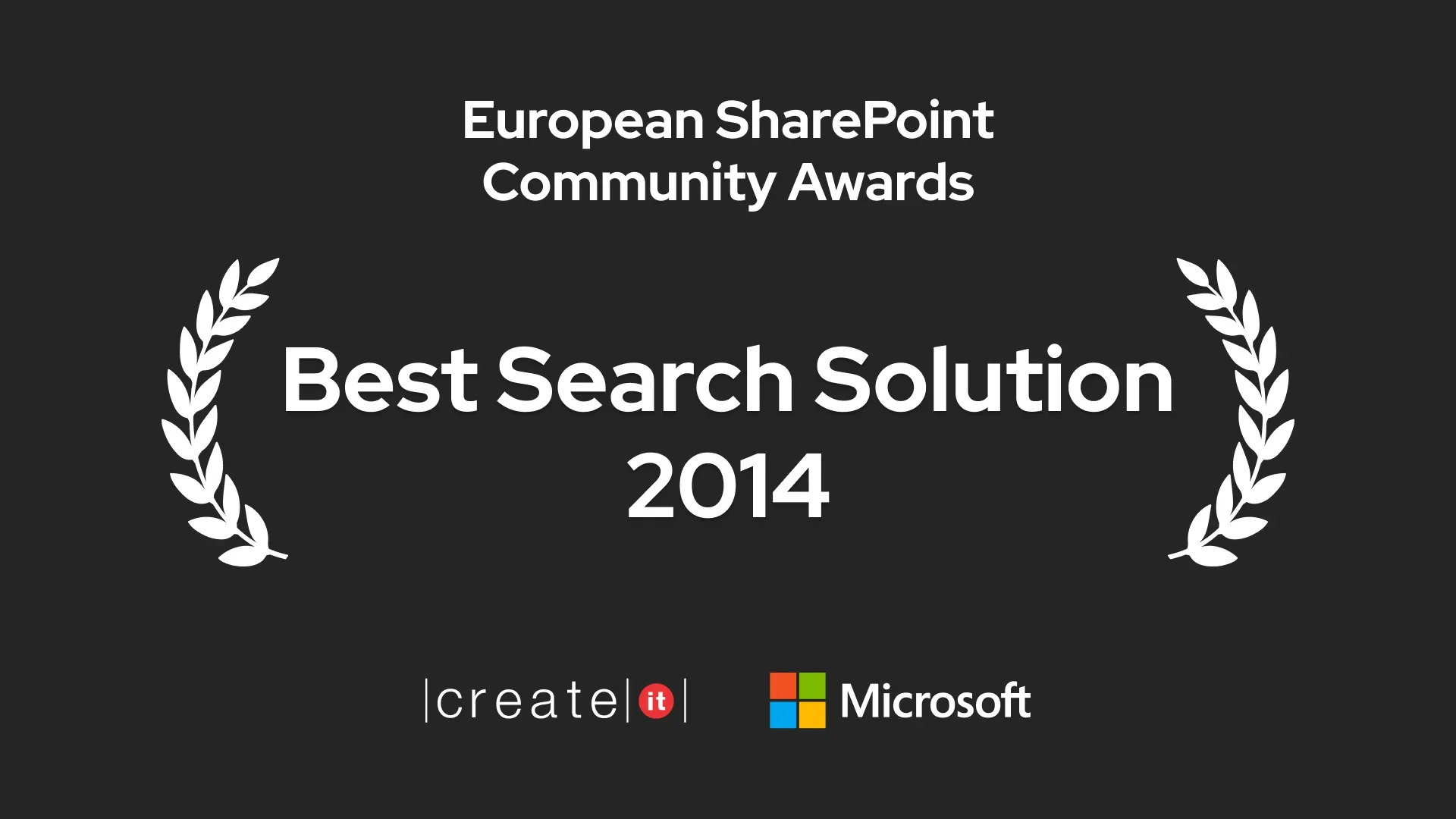 Create it wins in the European SharePoint Awards 2014